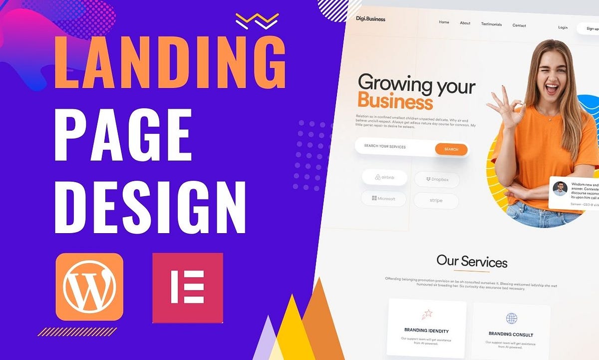I will design a Responsive WordPress landing page using Elementor - Badhon Kumar - Medium