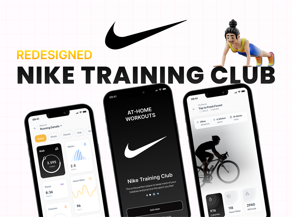 🏋️‍♂️ Nike Training Club Redesign | Fitness Mobile App | UIUX | by ...