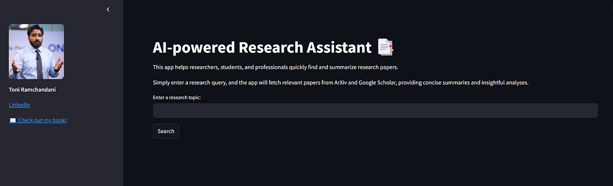 Building an AI-Powered Research Assistant with LangChain, GROQ API, and Streamlit | by TONI ...