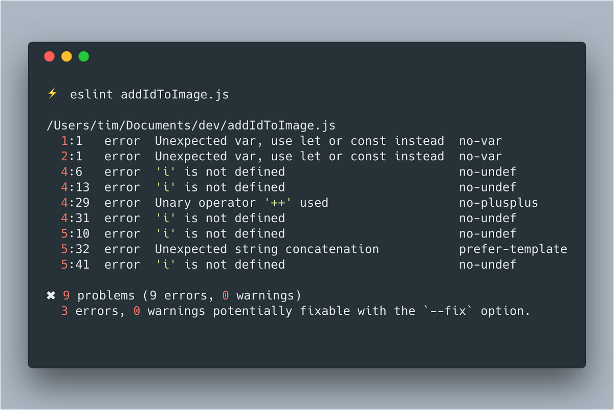 How I learned to write cleaner code using ESLint | by Tim Oerlemans ...
