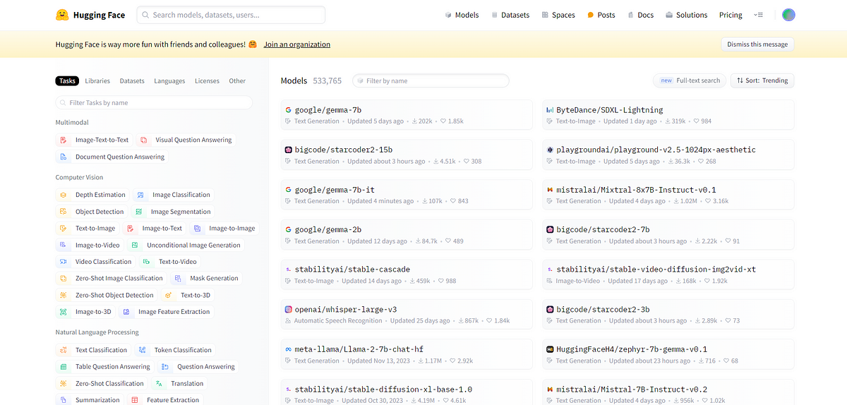 Leveraging Hugging Face with TypeScript | huggingface.js | by Muhannad ... Leveraging Hugging Face with TypeScript | huggingface.js | by Muhannad ...