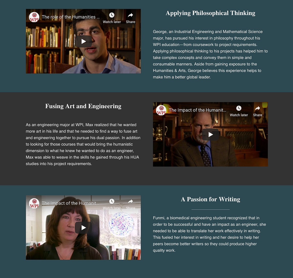 WPI Website: Good Design. The above screenshot was taken from the… | by ...