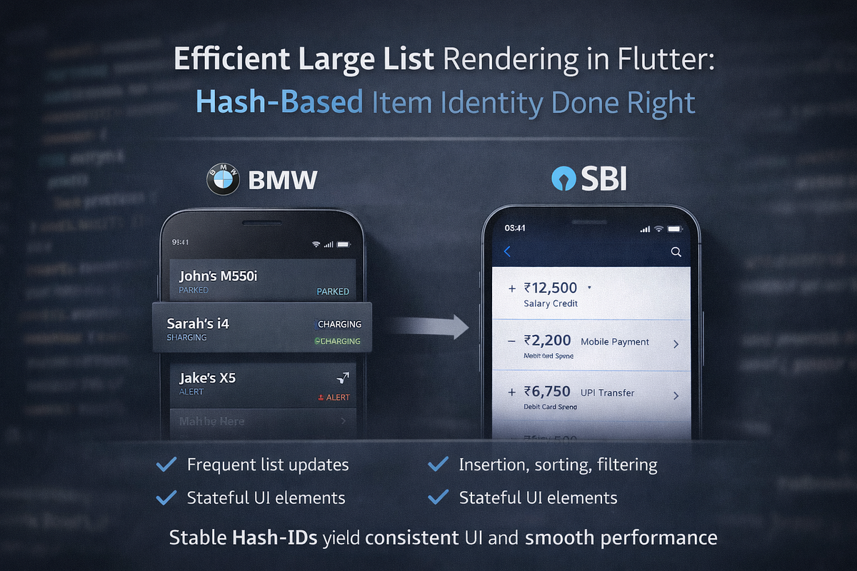Efficient Large List Rendering in Flutter: Hash-Based Item Identity ...