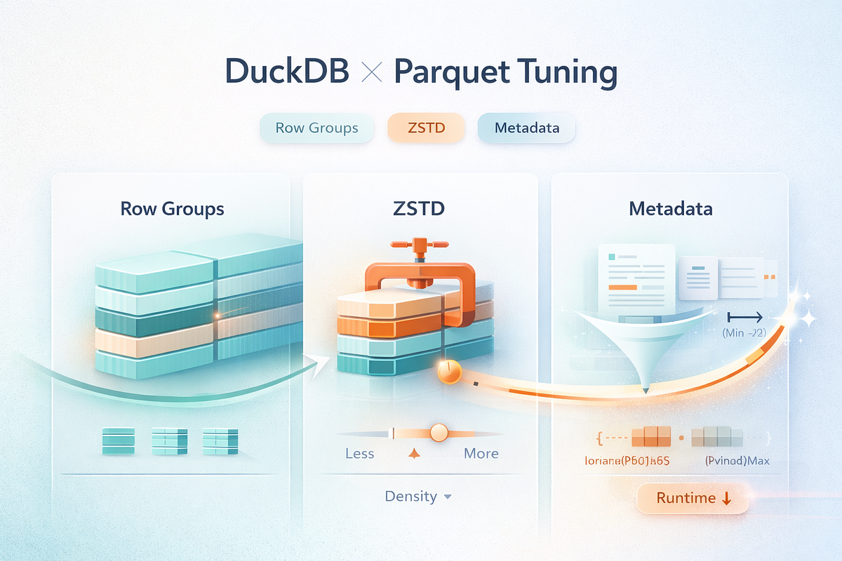 DuckDB + Parquet Tuning for Grown-Ups: Row Groups, ZSTD Levels, and the ...