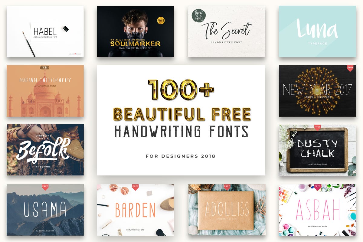 100 Beautiful Free Handwriting Fonts in 2025 | Font Flash