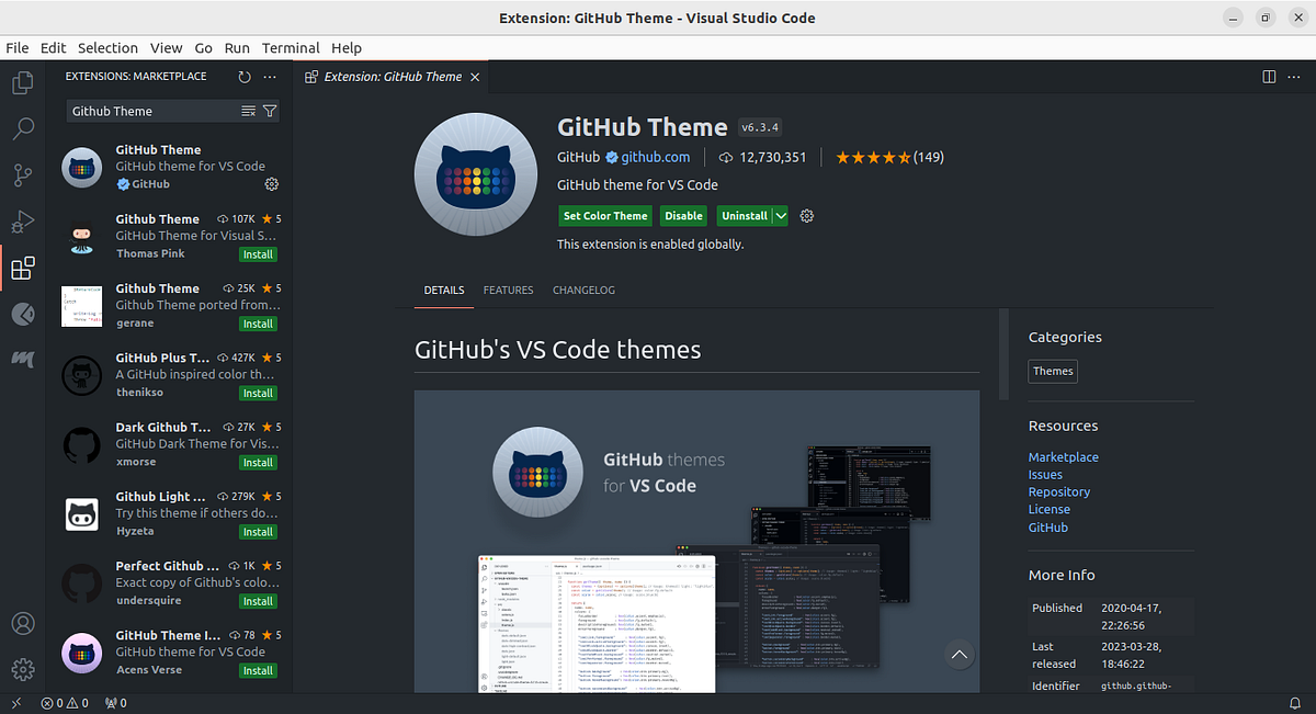 Menggunakan Tema Github pada Visual Studio Code | by Dimas Adi Saputra ...