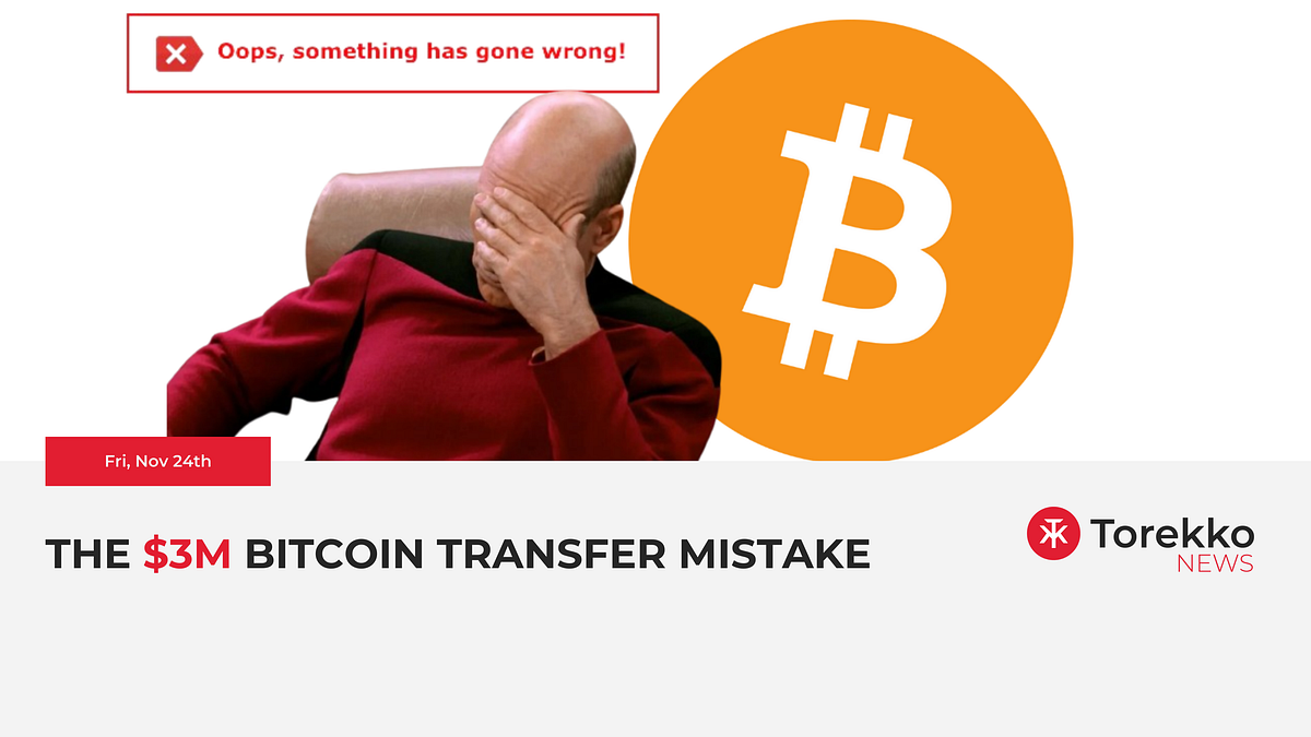 The $3M Bitcoin transfer mistake — 24th November 2023 | by Torekko ...