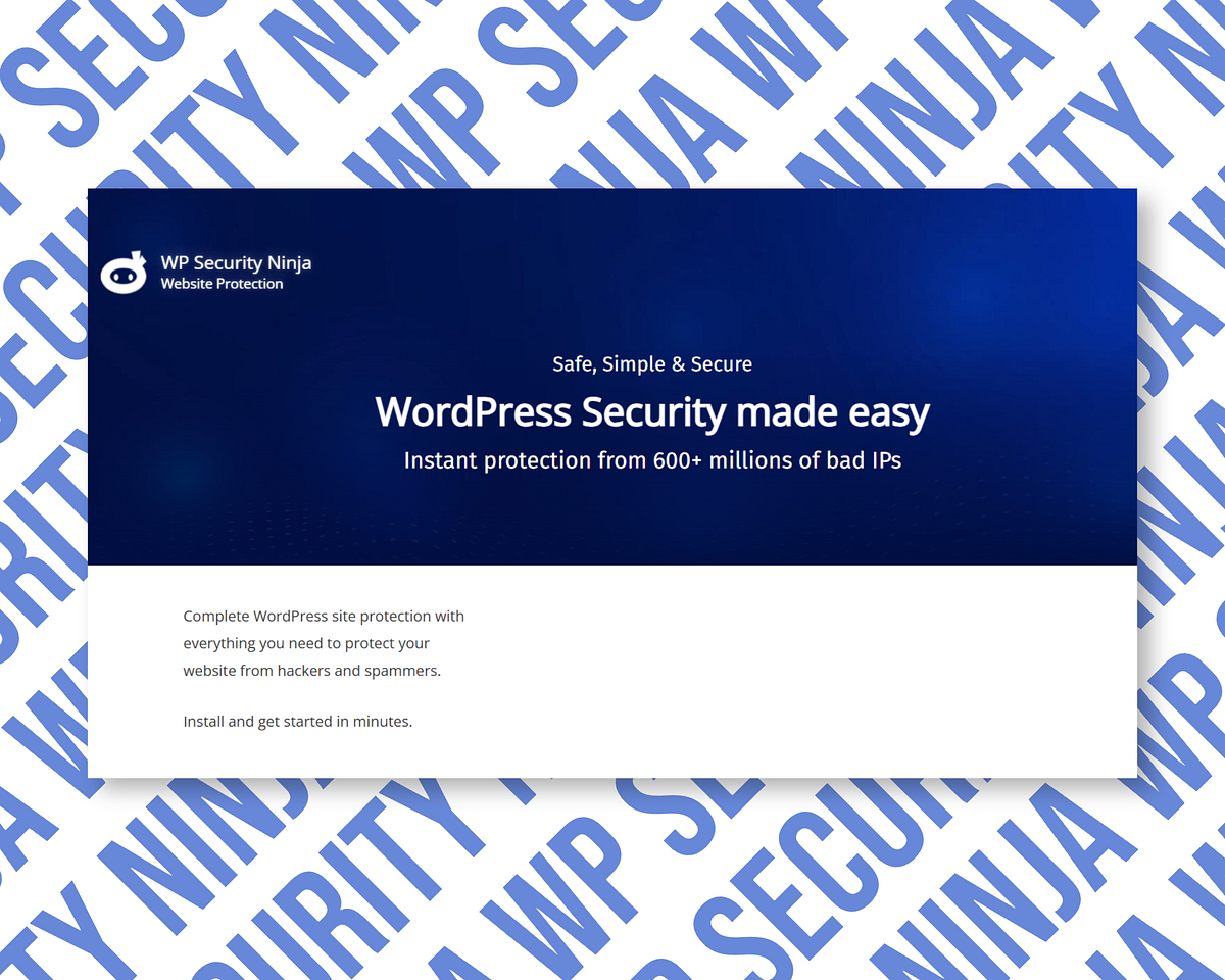 WP Security Ninja | Original License | One Time Payment | Lifetime ...