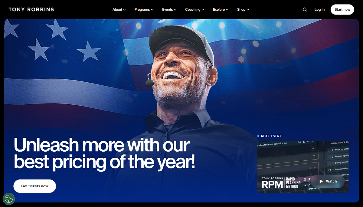 What Tony Robbins’ Website Taught Me About Branding, Design & Humble ...