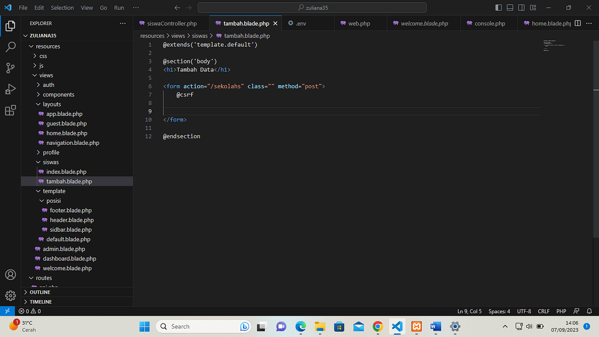 Membuat Data Baru ke Database - Zuliana - Medium