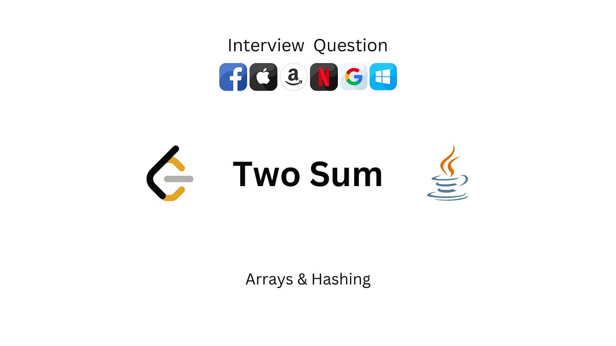 Two Sum LeetCode Java Solution TechSoftware