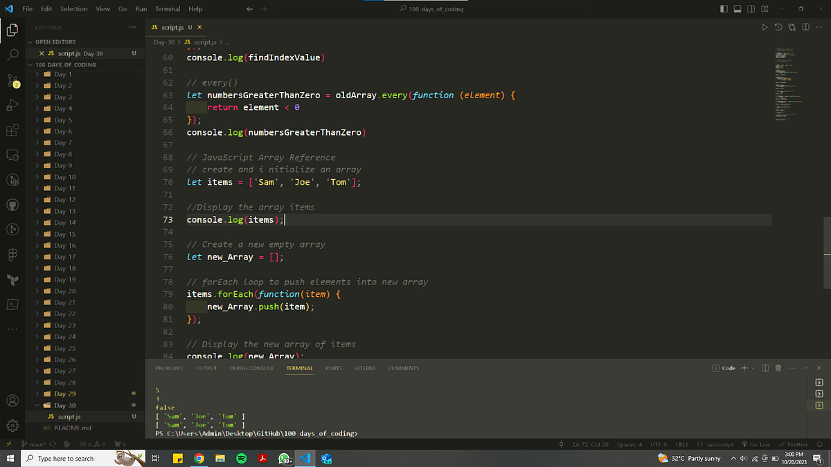 Day 30 — JavaScript Array Methods | by Samuelonoh | Medium