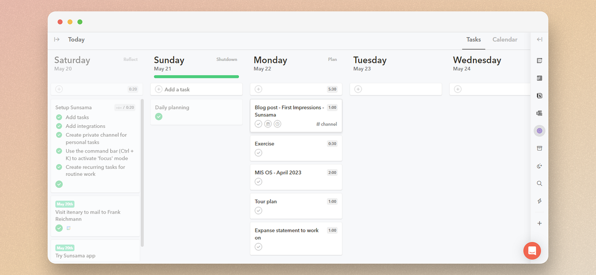 Sunsama — First Impressions. A daily planner for the productive… | by ...