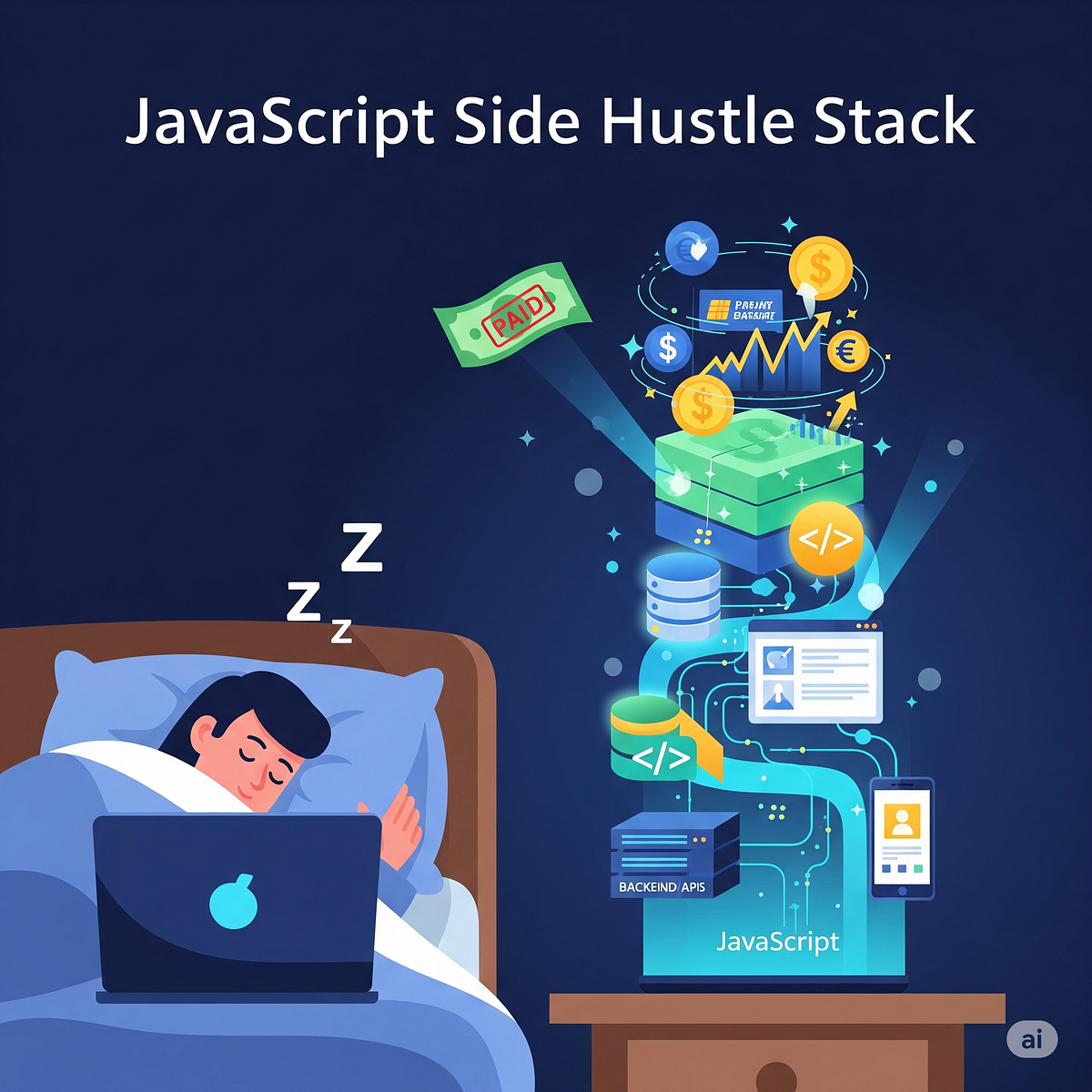 The JavaScript Side Hustle Stack That Pays My Bills While I Sleep | by Tech Tales | Aug, 2025 ...