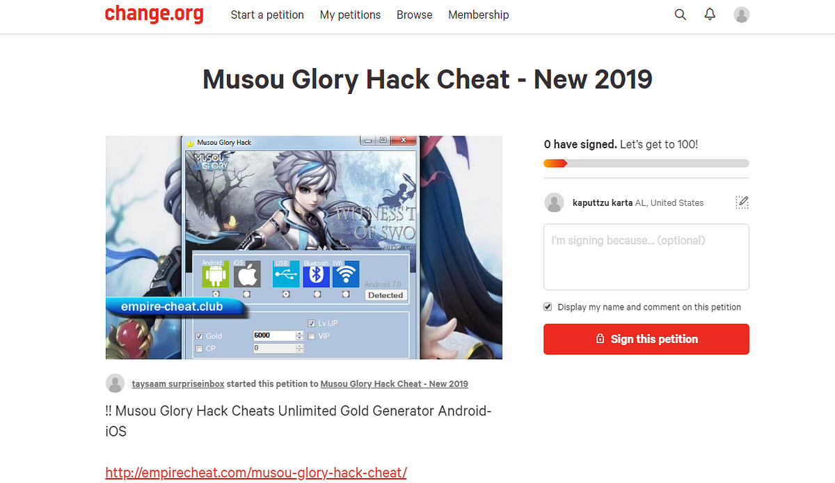 musou glory change org hack. Change ORG want to present for you new ...