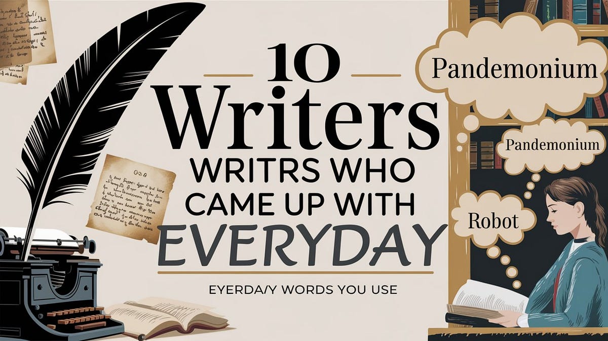 10 Famous Writers Who Came Up with Everyday Words | by Gajanan Rajput💚 ...