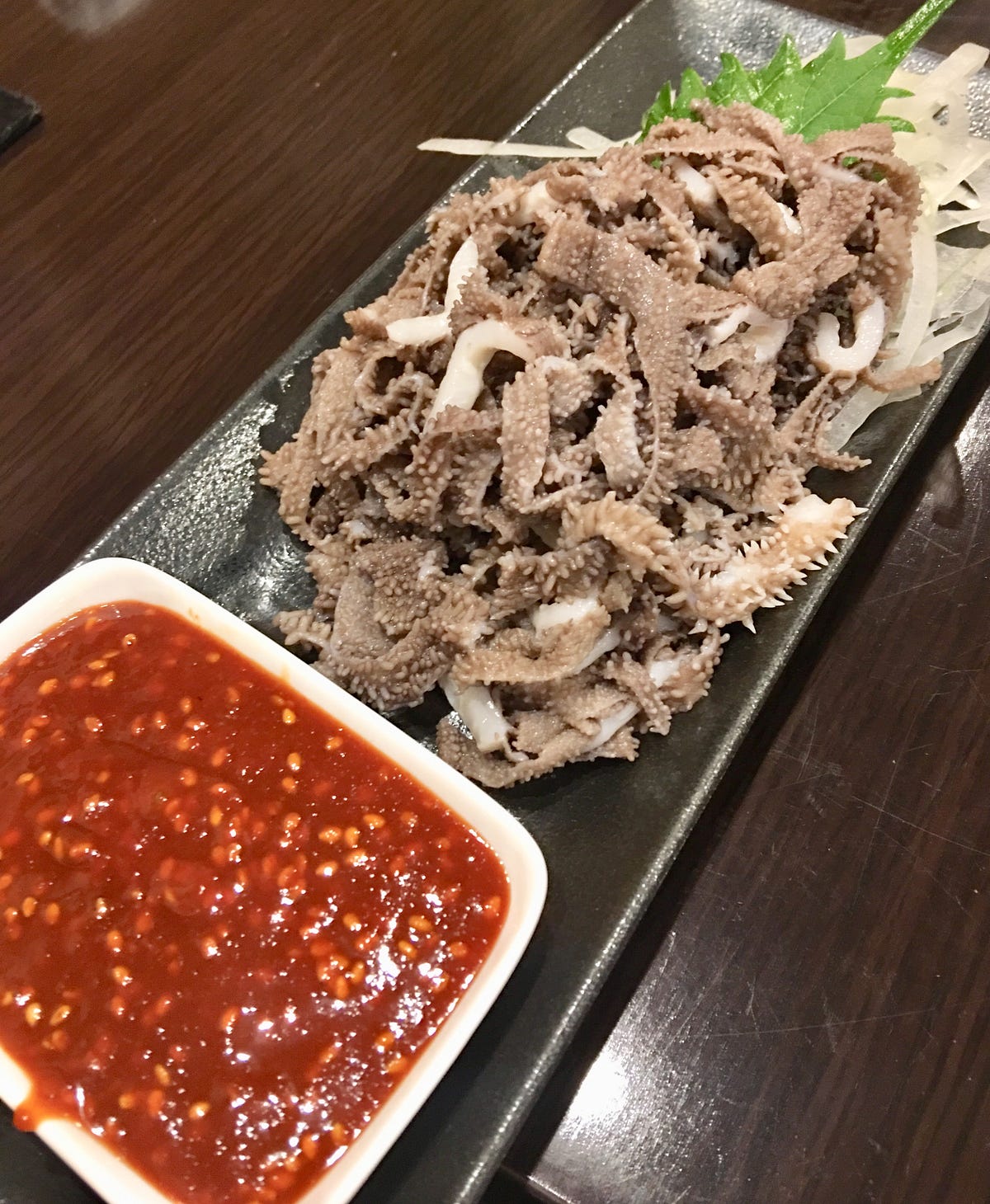 “Senmai (omasum)” is the third section of the stomach of a ruminant ...
