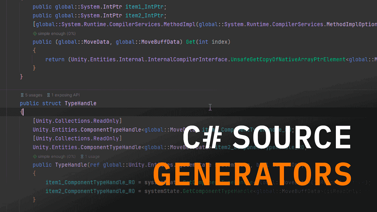 코드 생산성을 높이는 유니티 C# Source Generators | by 이진호 | Medium