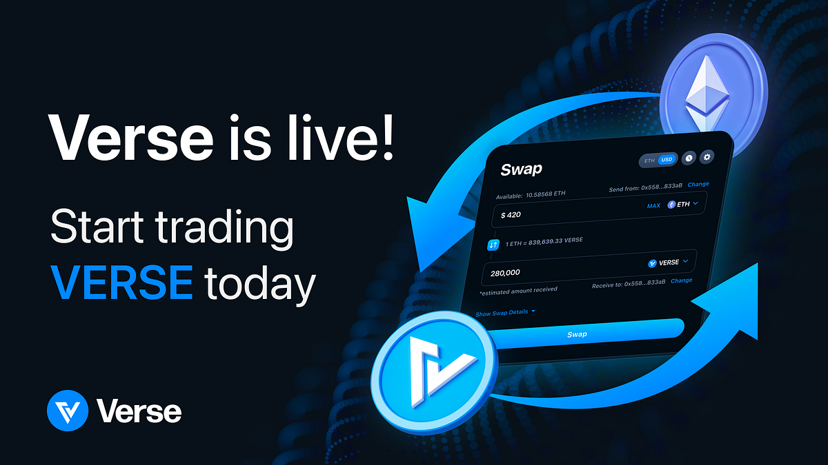 Verse is live! Start trading VERSE today | by Bitcoin.com | Bitcoin.com