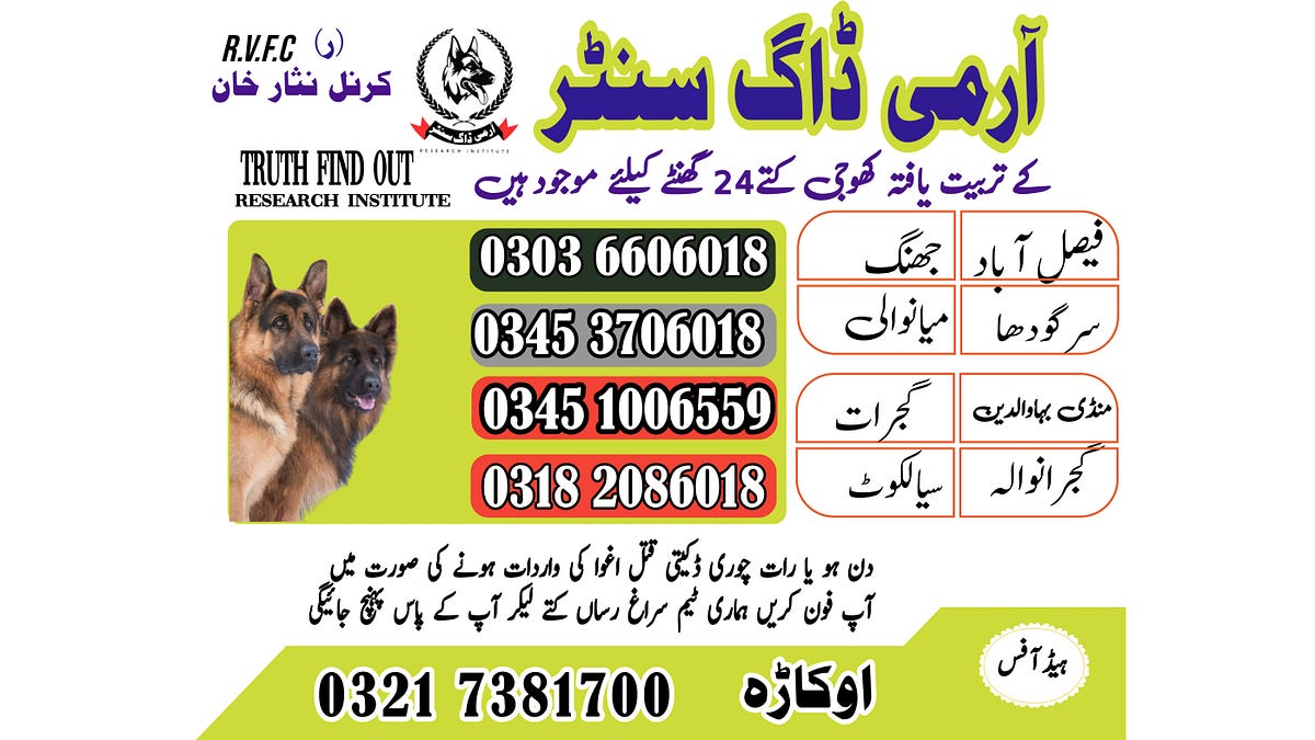 Army Dog Center Gujrat 034533706018 | by Army Dog Center Pakistan ...