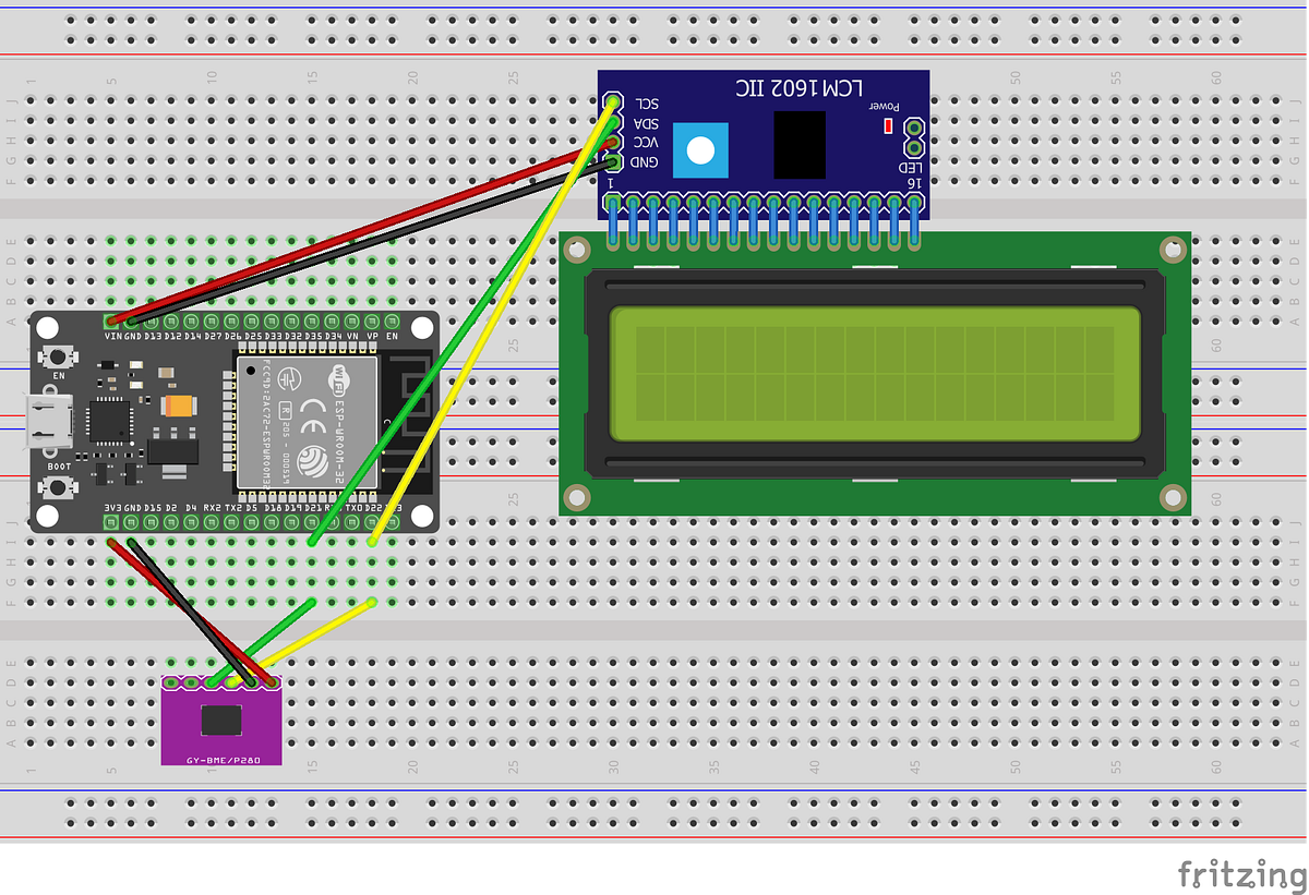 ESP32 with Multiple I2C Devices : BMP280 + LCD 1602 | by Nadya Laurentia | Medium