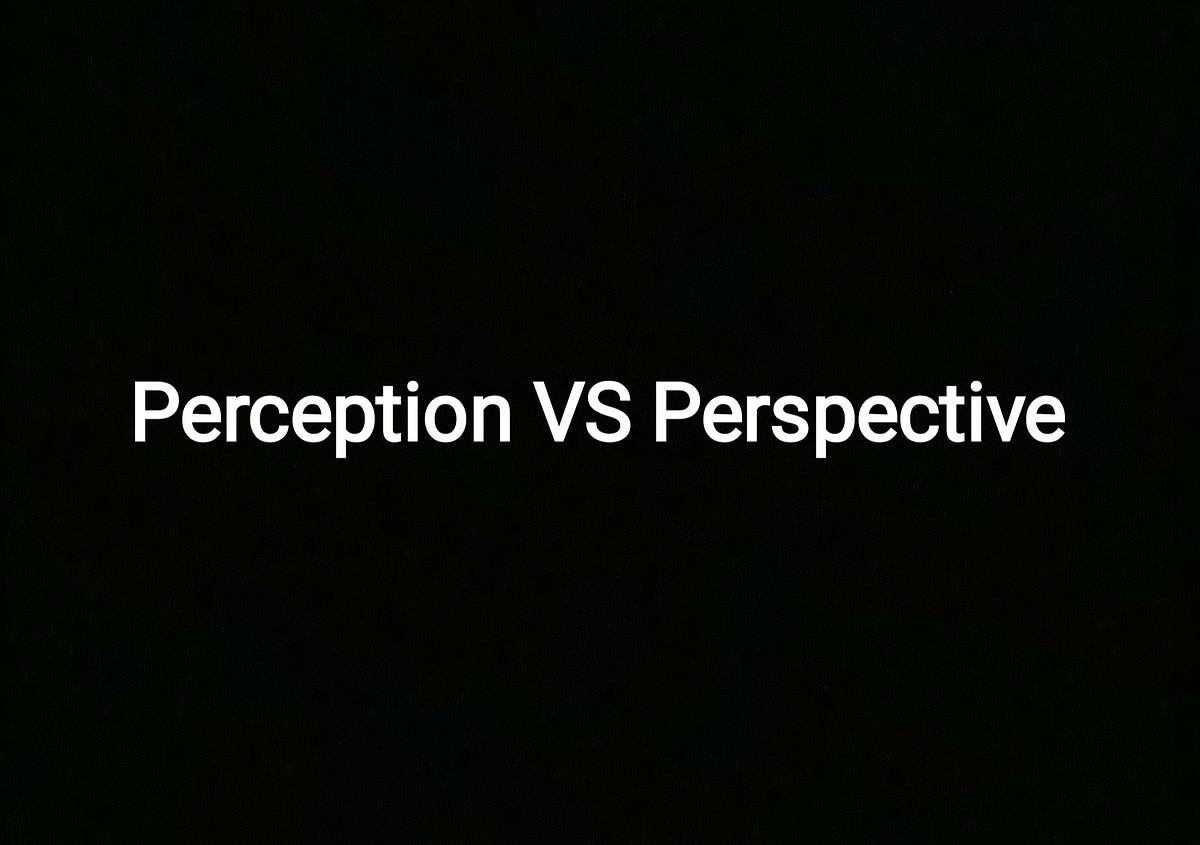 PERCEPTION VS PERSPECTIVE. Ever wondered what the actual… | by Zaria ...