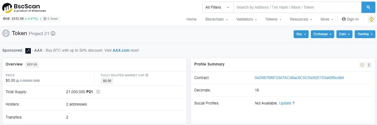 🚨Project 21 releases official contract - Project 21 - Medium