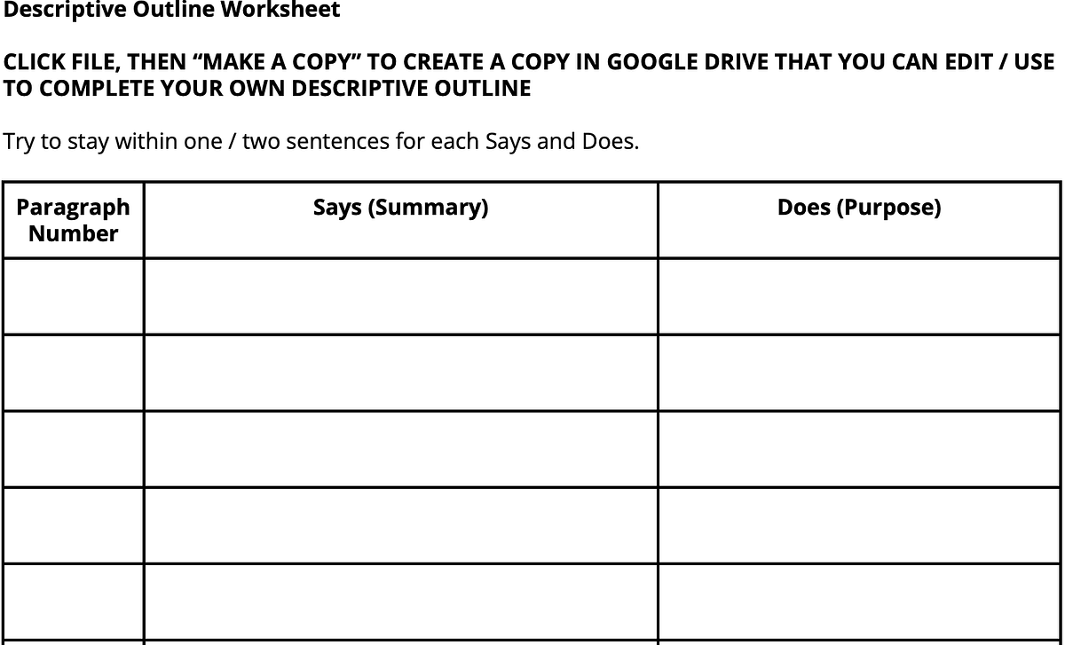 BEAM and Descriptive Outlining. This week in class, I learned about the ...