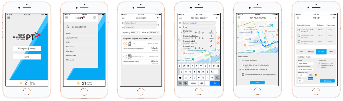 Public Transport Victoria (PTV) App Redesign | by Guillermo Cubells ...
