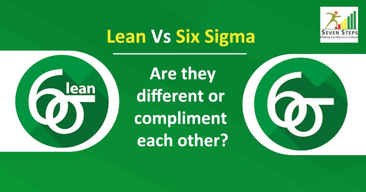 Lean Vs Six Sigma: Are they different or compliment each other? | by ...