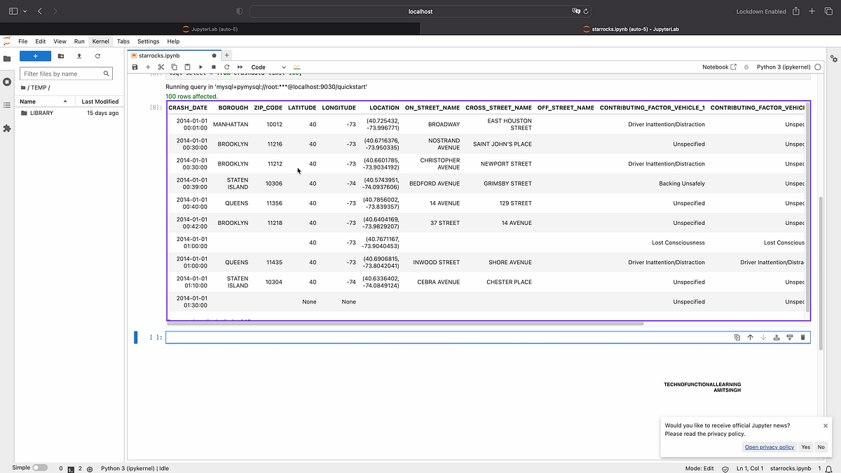 How to Connect Jupyter Notebook with StarrocksDB | by CA Amit Singh | Free or Open Source ...
