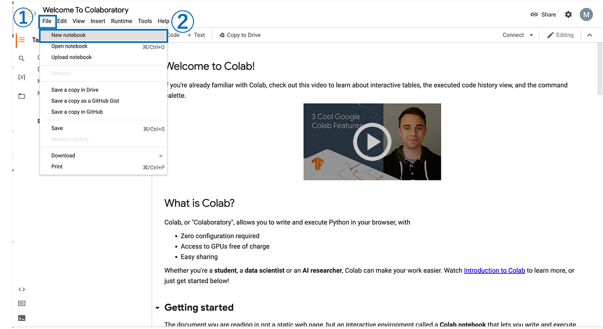 【Python】Let’s start Python in Google Colaboratory | by Penguinman | Medium