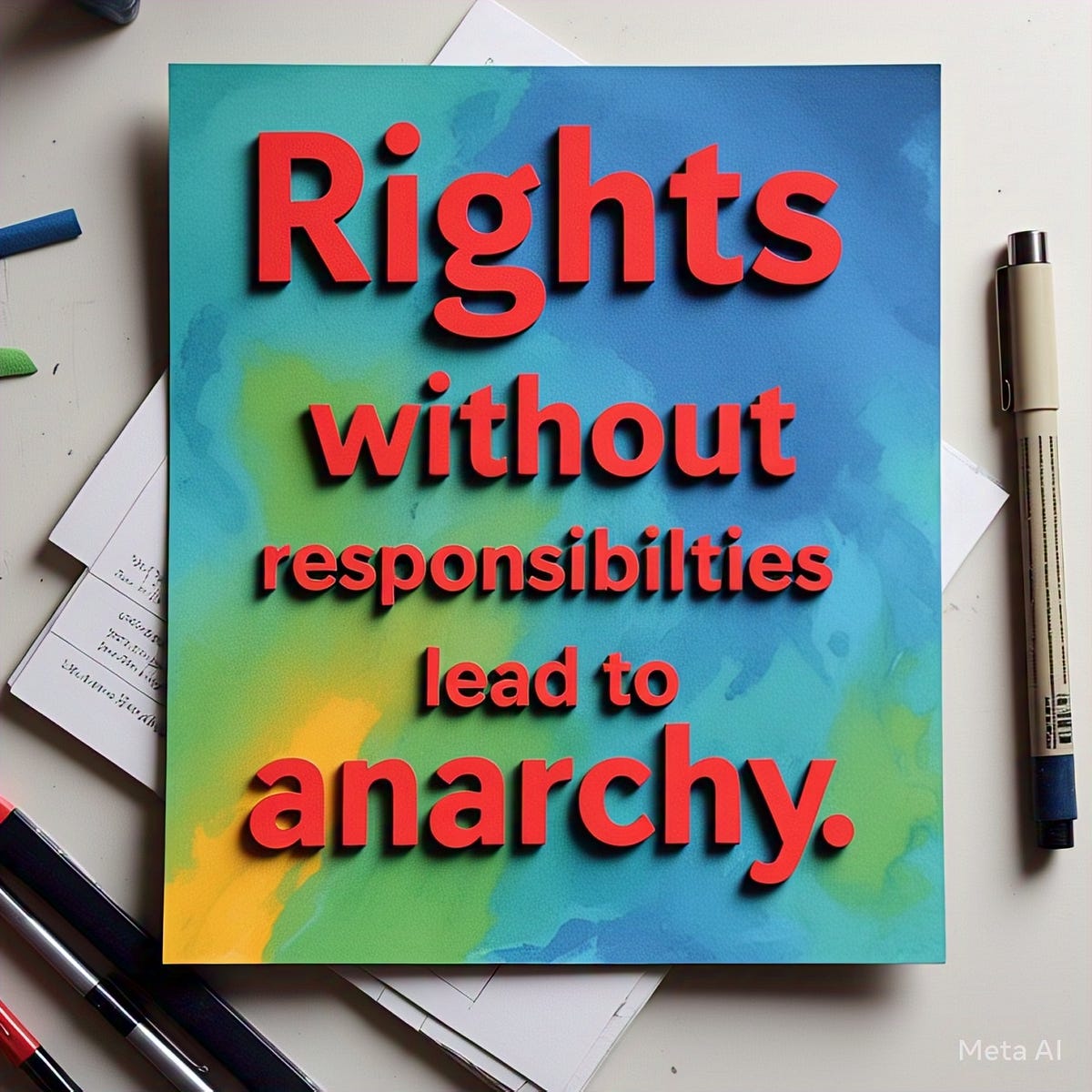 Rights Without Responsibilities. I remember walking through the streets ...