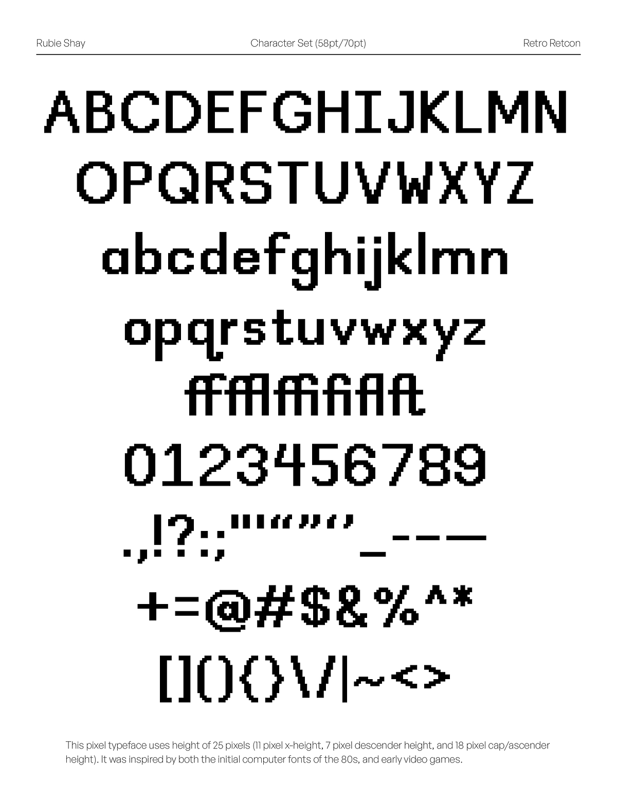 Type Design: Pixel Fonts. Retro Retcon — An early computer/arcade… | by ...