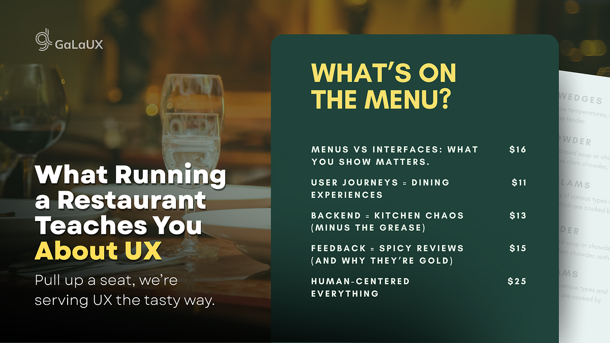 Serving UX: What Running a Restaurant Can Teach Us About Great Design ...