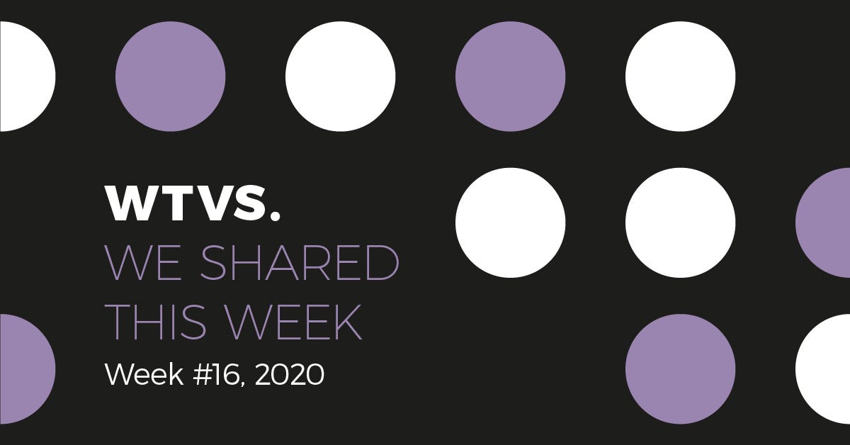 WTVS. We Shared This Week: #16. We share a pretty serious amount of ...