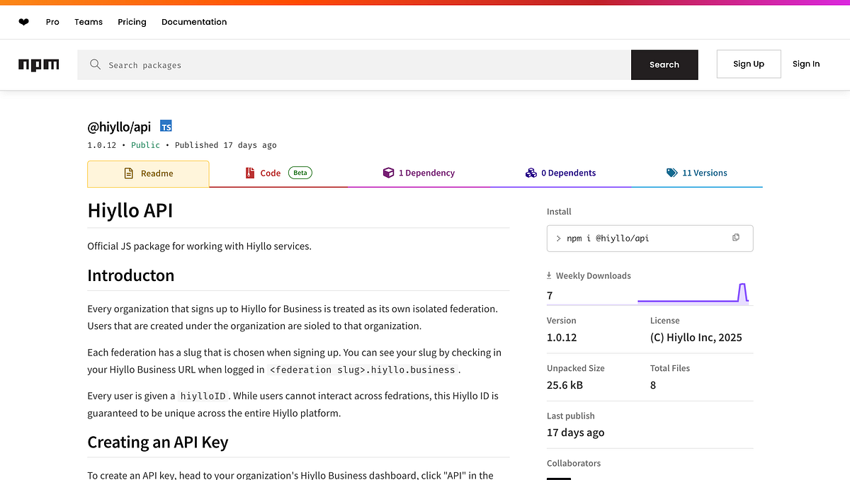 Introducing the Hiyllo JavaScript API | by John Haab | Hiyllo