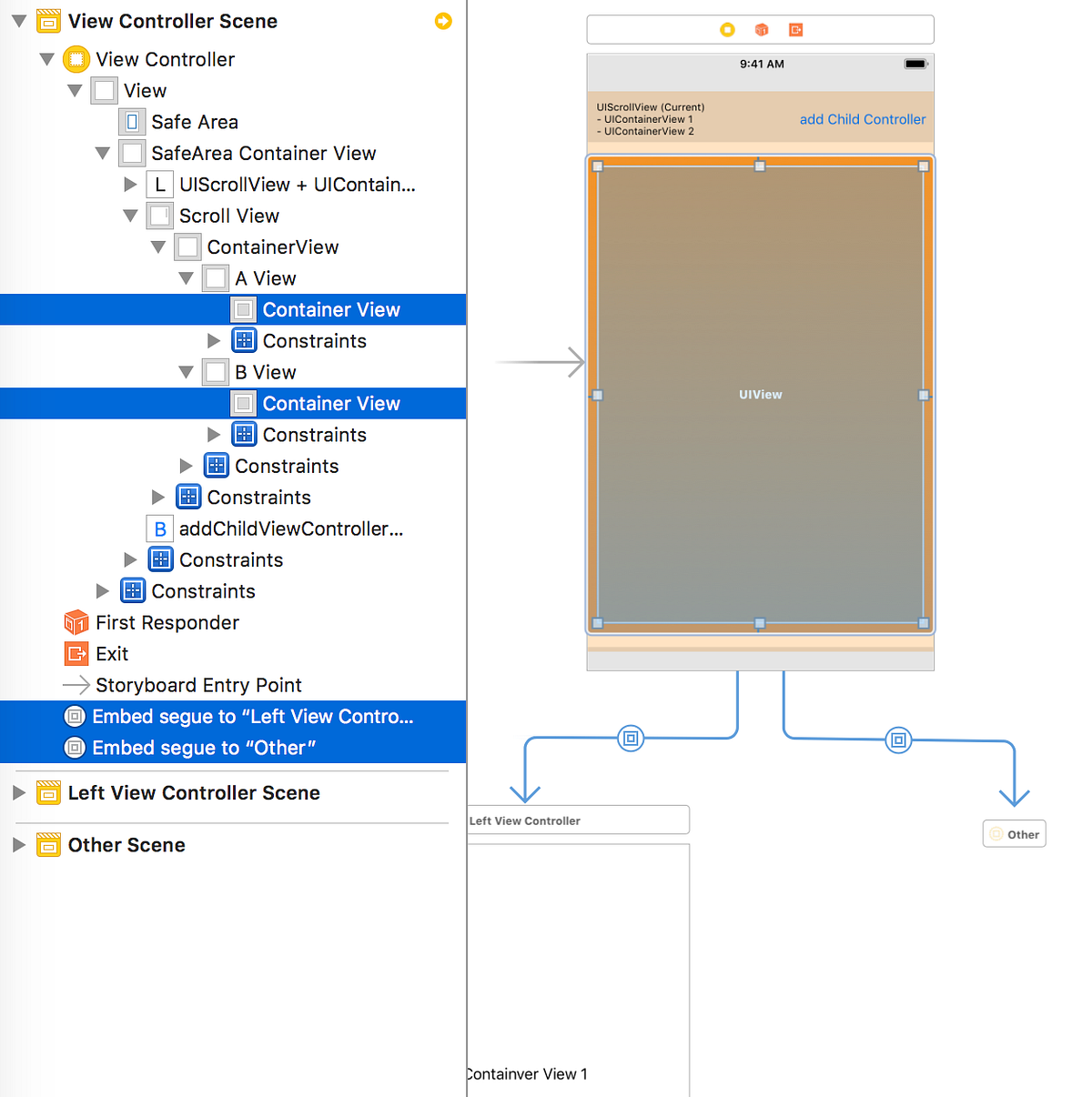 [swift] ContainerView 에 대하여. iOS에서 ContainerView를 사용하면 View 가 하위… | by Clint Jang | Medium