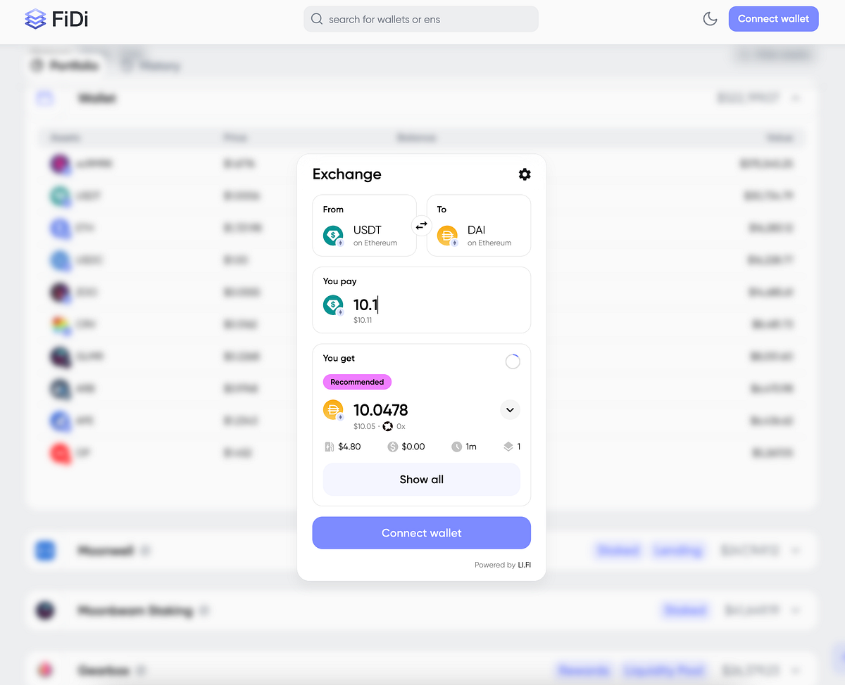 Swaps, Bridges, Analytics — all on FiDi | Medium