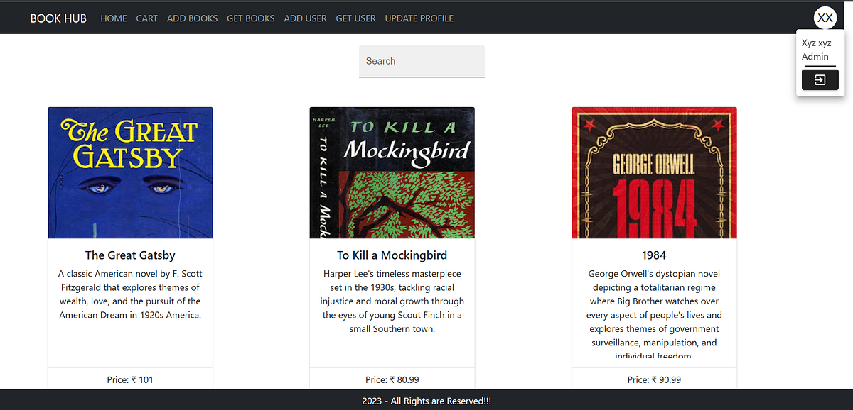BOOK HUB. The Book Hub is a web application built… | by MAURYA SONI | Jul, 2023 | Medium