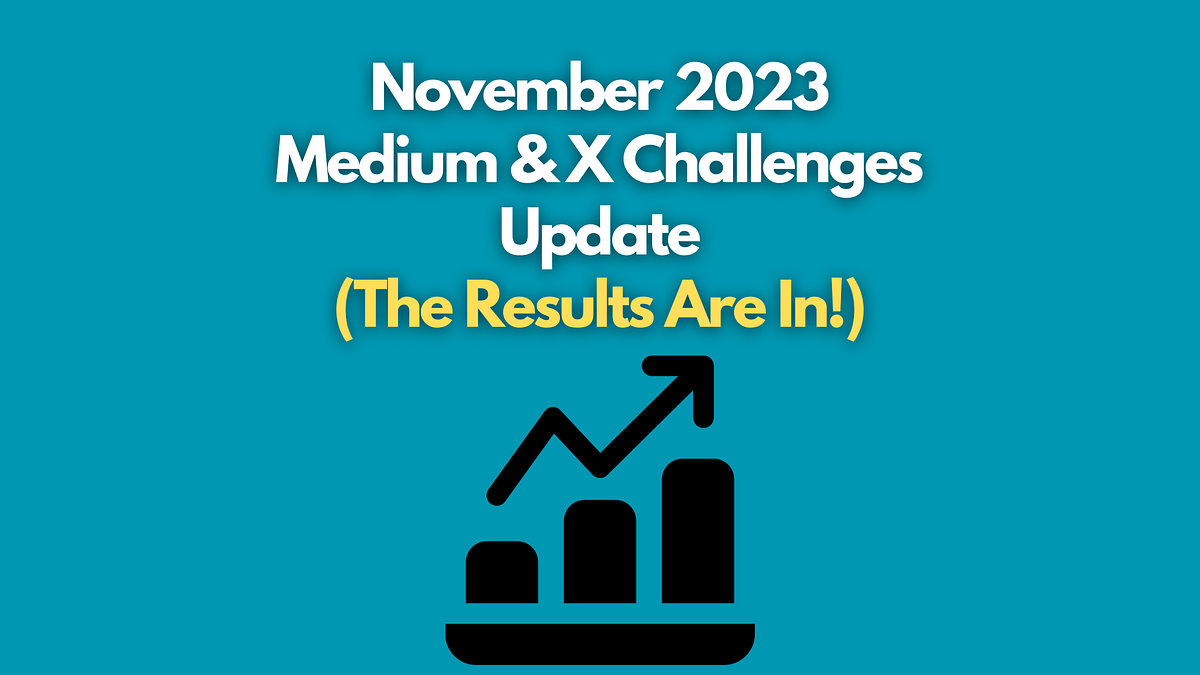 November 2023 Medium & X Challenges — Update | by Christina Piccoli | Medium