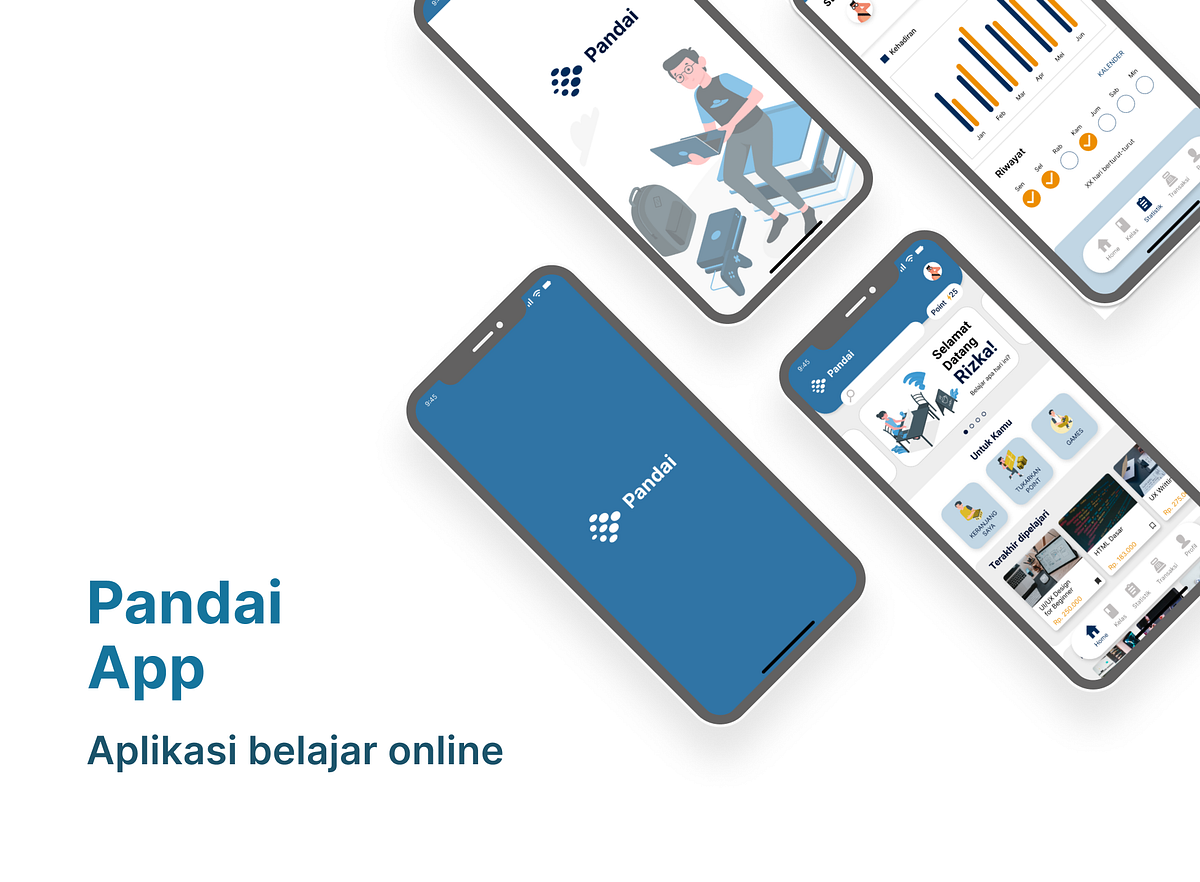 UI/UX Case Study: proses design aplikasi belajar online “Pandai” | by ...