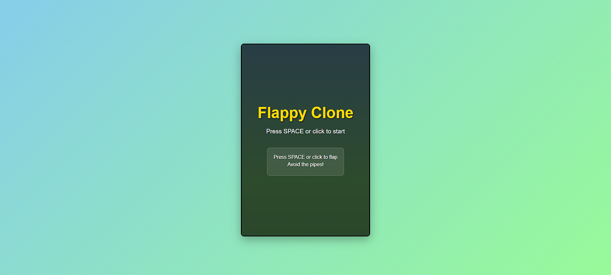 Build Your Own Flappy Bird Clone with HTML, CSS & JavaScript | by Yassir B.B | Medium