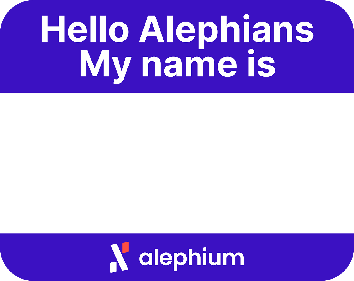 Alephium Naming Competition. Naming can be fun, but good naming is ...