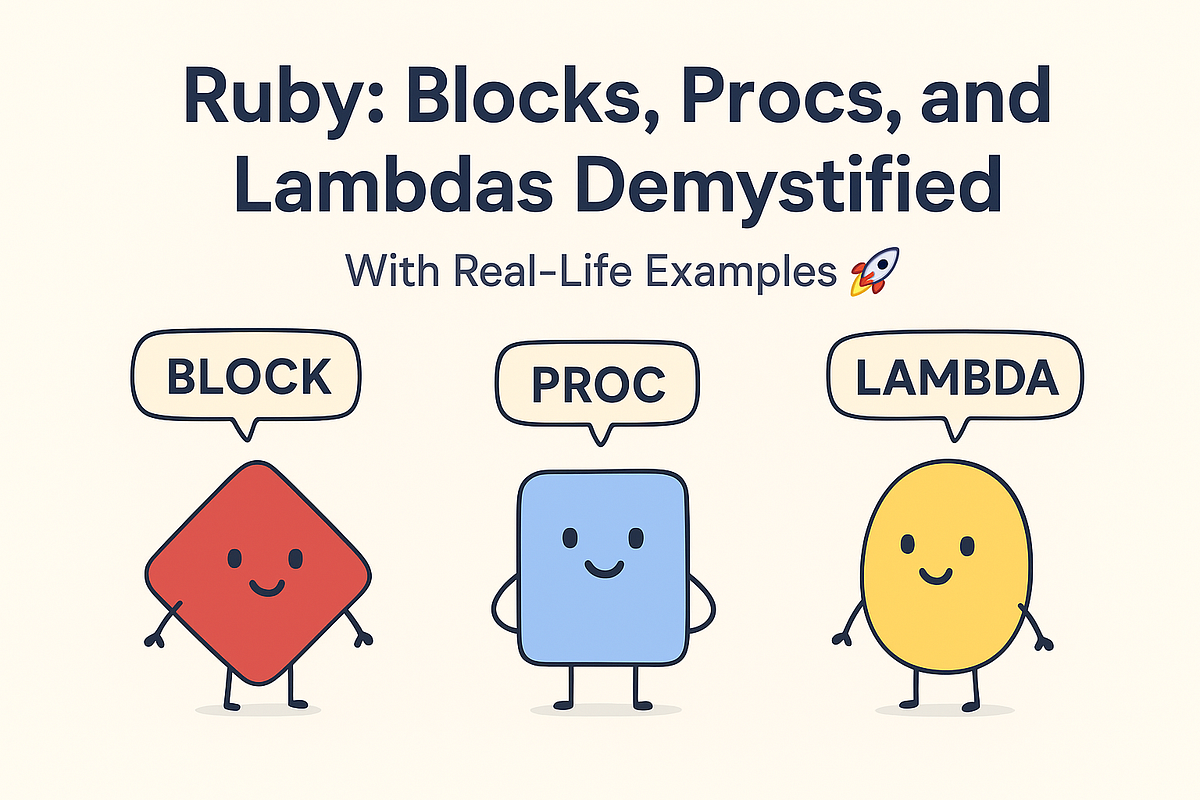 Ruby: Blocks, Procs, and Lambdas Demystified (With Real-Life Examples 🚀) | by Adarsh Mishra ...