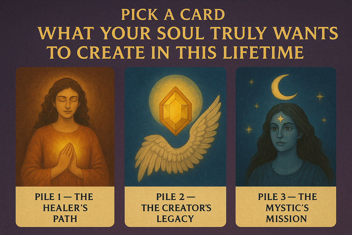 Pick a Card: What your Soul truly wants to create in this Lifetime ...