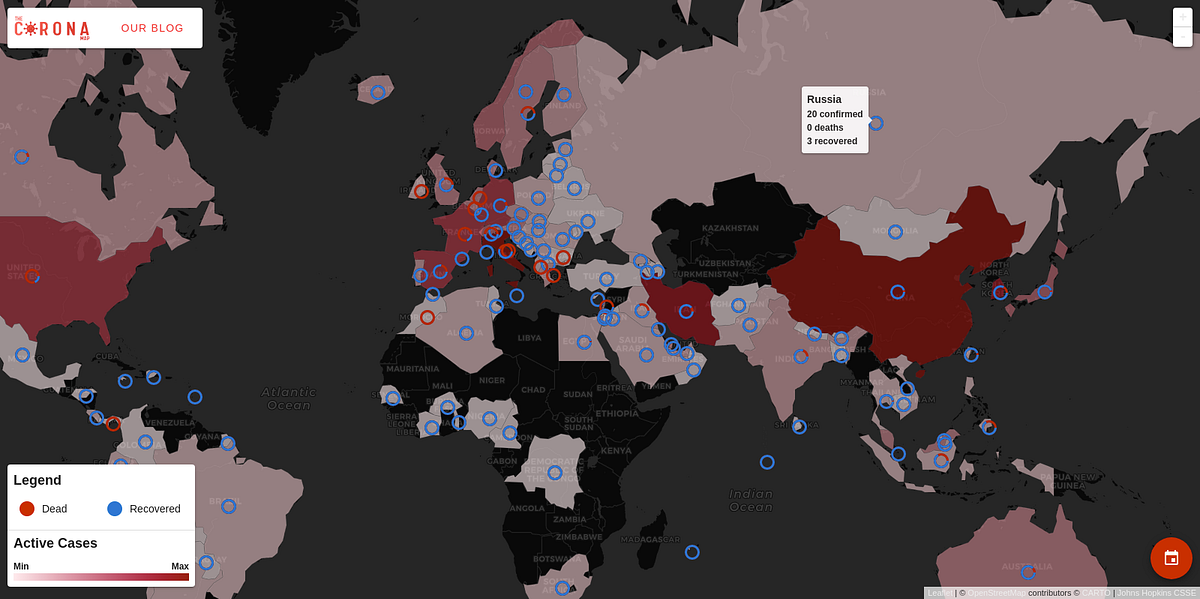 The Corona Map: Visualizing the Pandemic | by Ramiz Sami | TDS Archive ...
