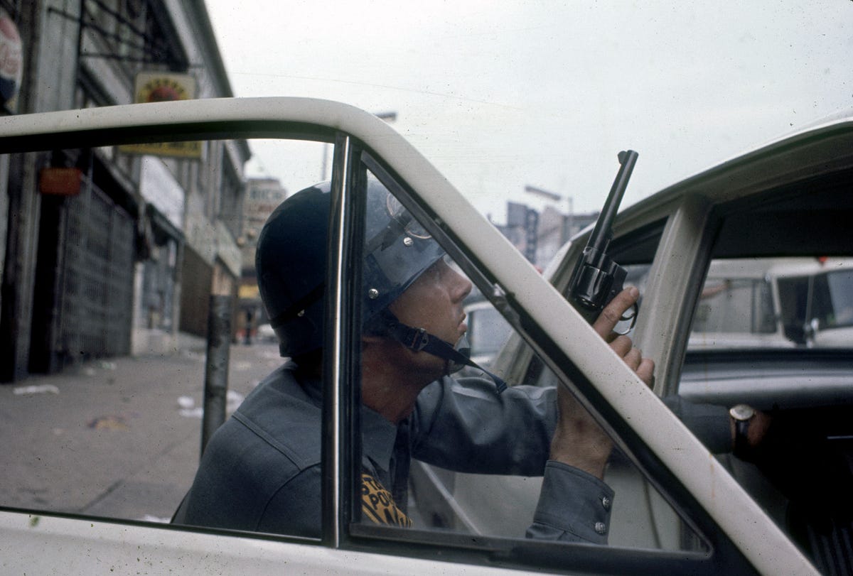 In the Newark riots of 1967, the fear of black snipers changed the game ...