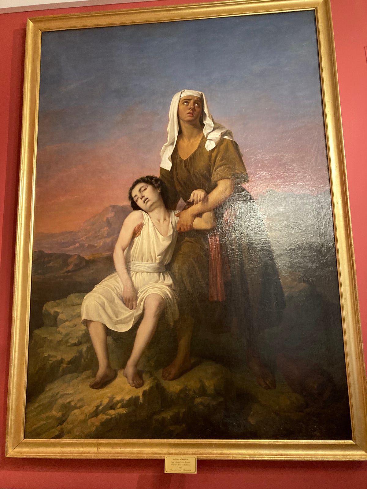 haggar and Ishmael in the desert, 1856 - The Human Condition - Medium